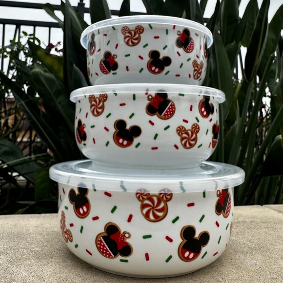 Disney | Dining | Disney Mickey Mouse Minnie Christmas Food Container ...